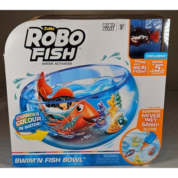 Zuru | Toys | Zuru Robo Swimn Fish Bowl Water Activated Includes Never Wet Sand New In Box ...
